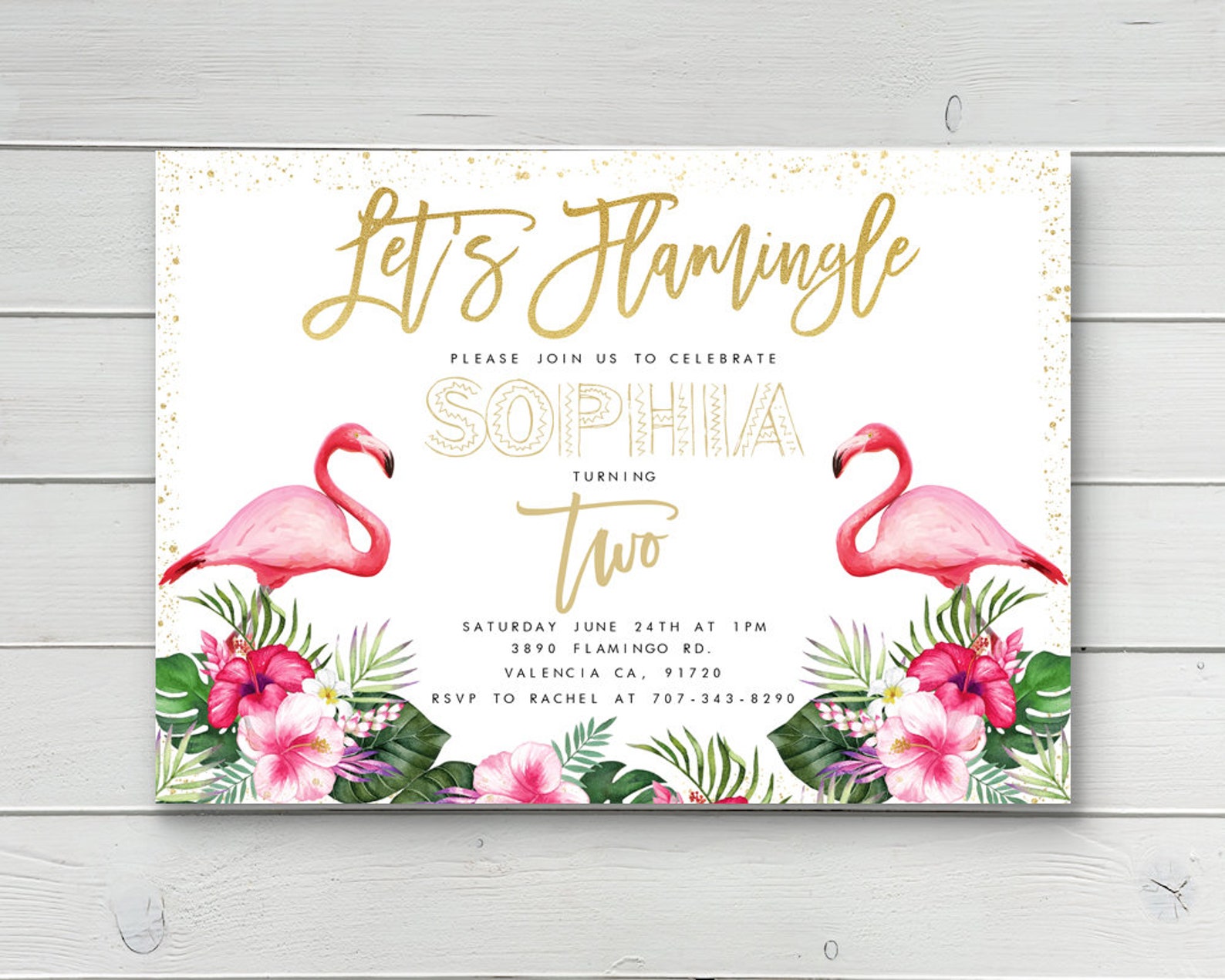 Let's Flamingle Invitation Template Flamingo Party Invite - Etsy