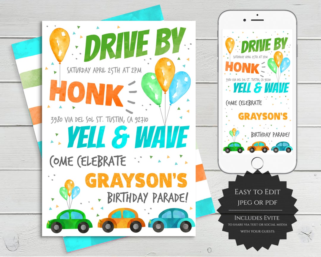 Birthday Parade Drive by Birthday Drive by Party Drive by - Etsy