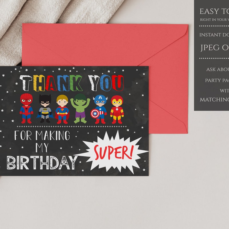 Superhero Cards - Etsy