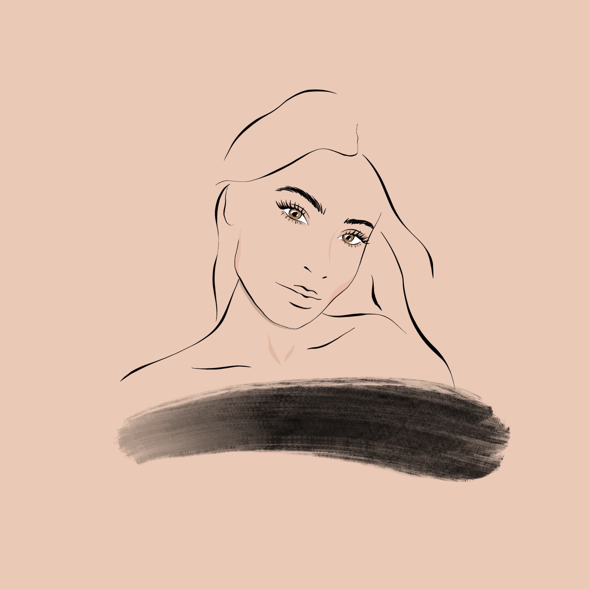 Custom Minimalist Line Drawing Portrait - Etsy