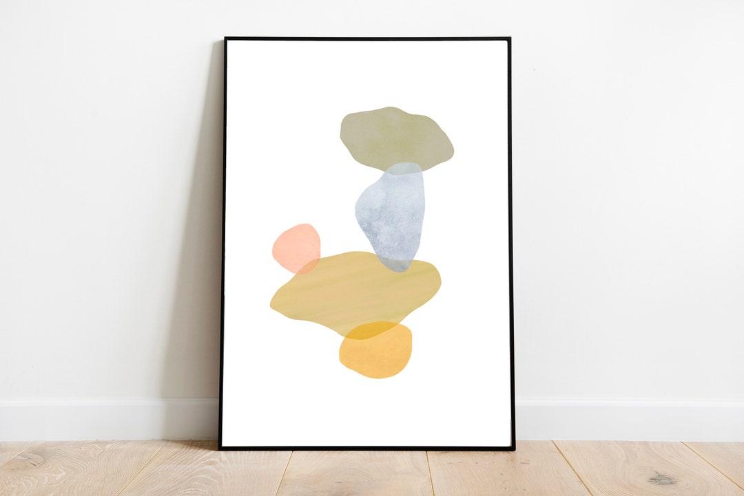 Balance Abstract Shapes Art Print - Abstract Wall Art - Etsy