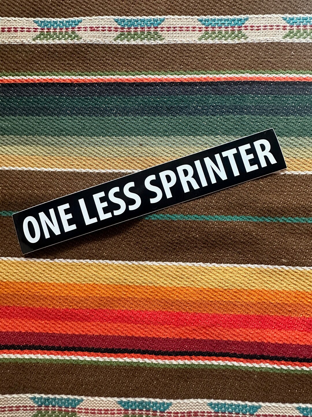 One Less Sprinter Bumper Sticker - Etsy