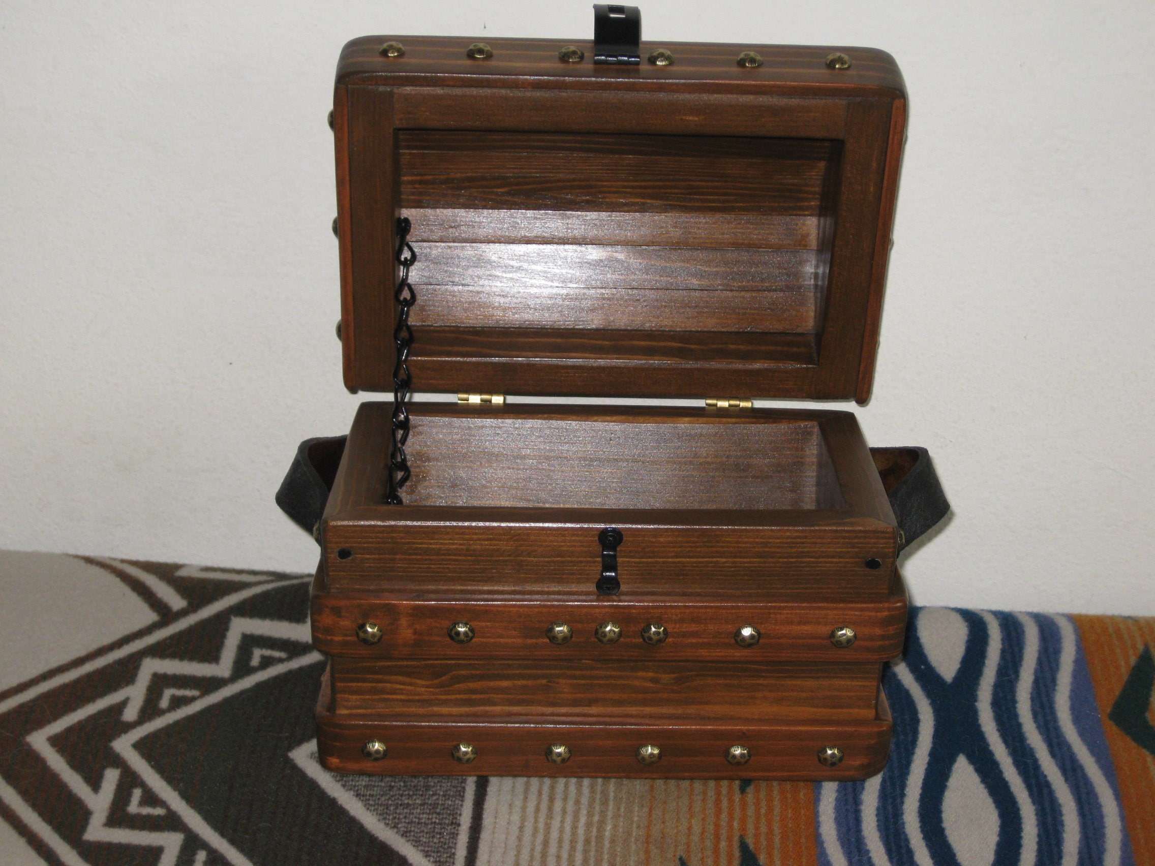 Small WOODEN PIRATE TREASURE Chest Handcrafted, 100's of Pirate Chests ...