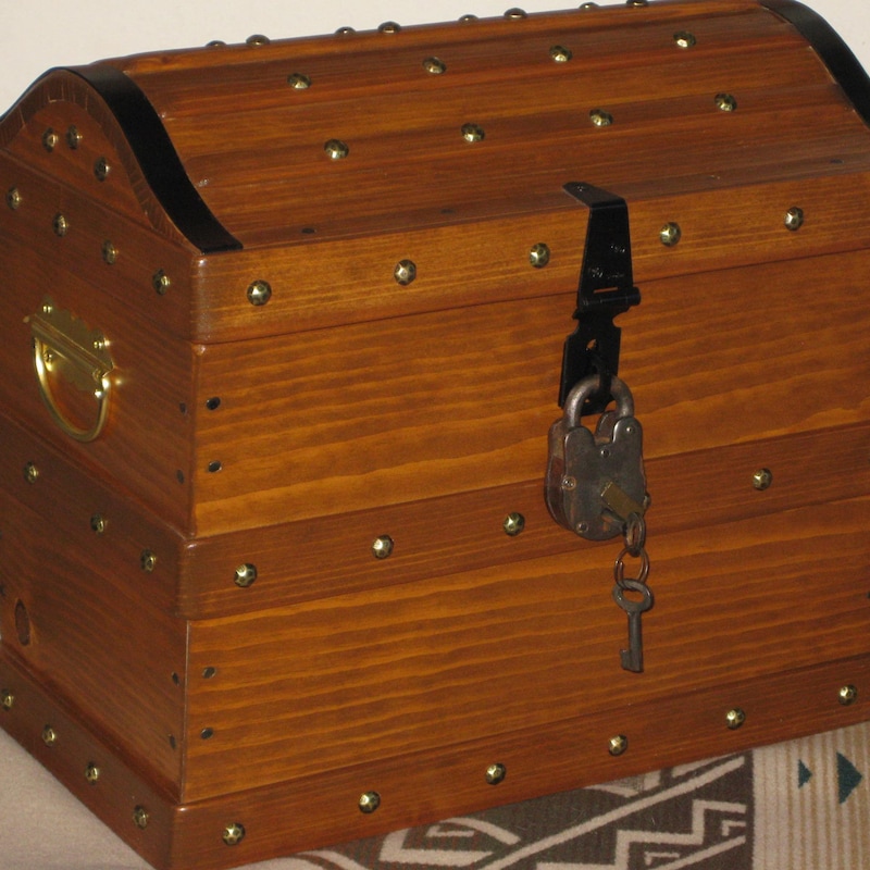 Wooden Treasure Chest - Etsy