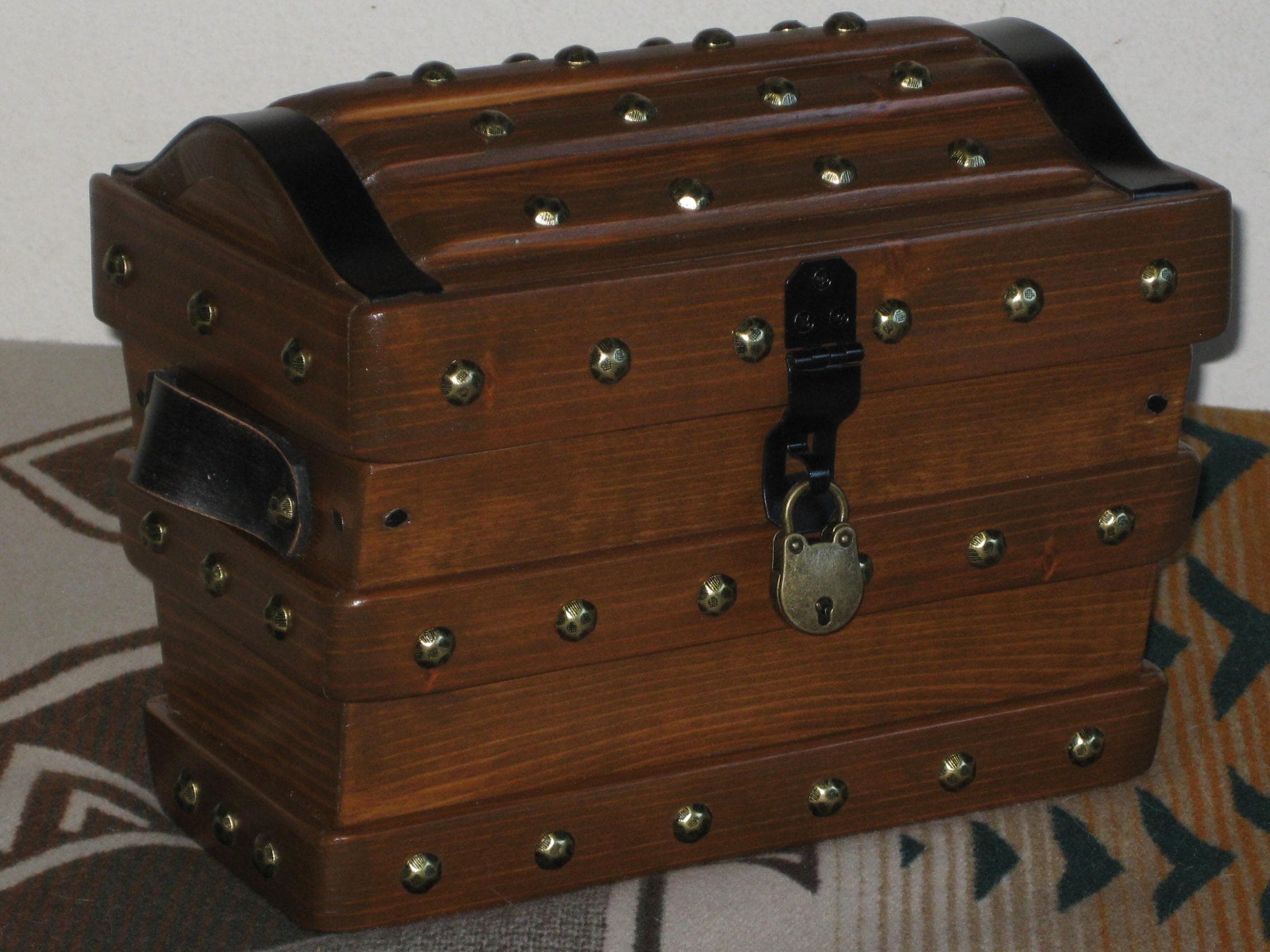 Small Wooden PIRATE TREASURE Chest Handcrafted Over 500 Pirate Chests ...