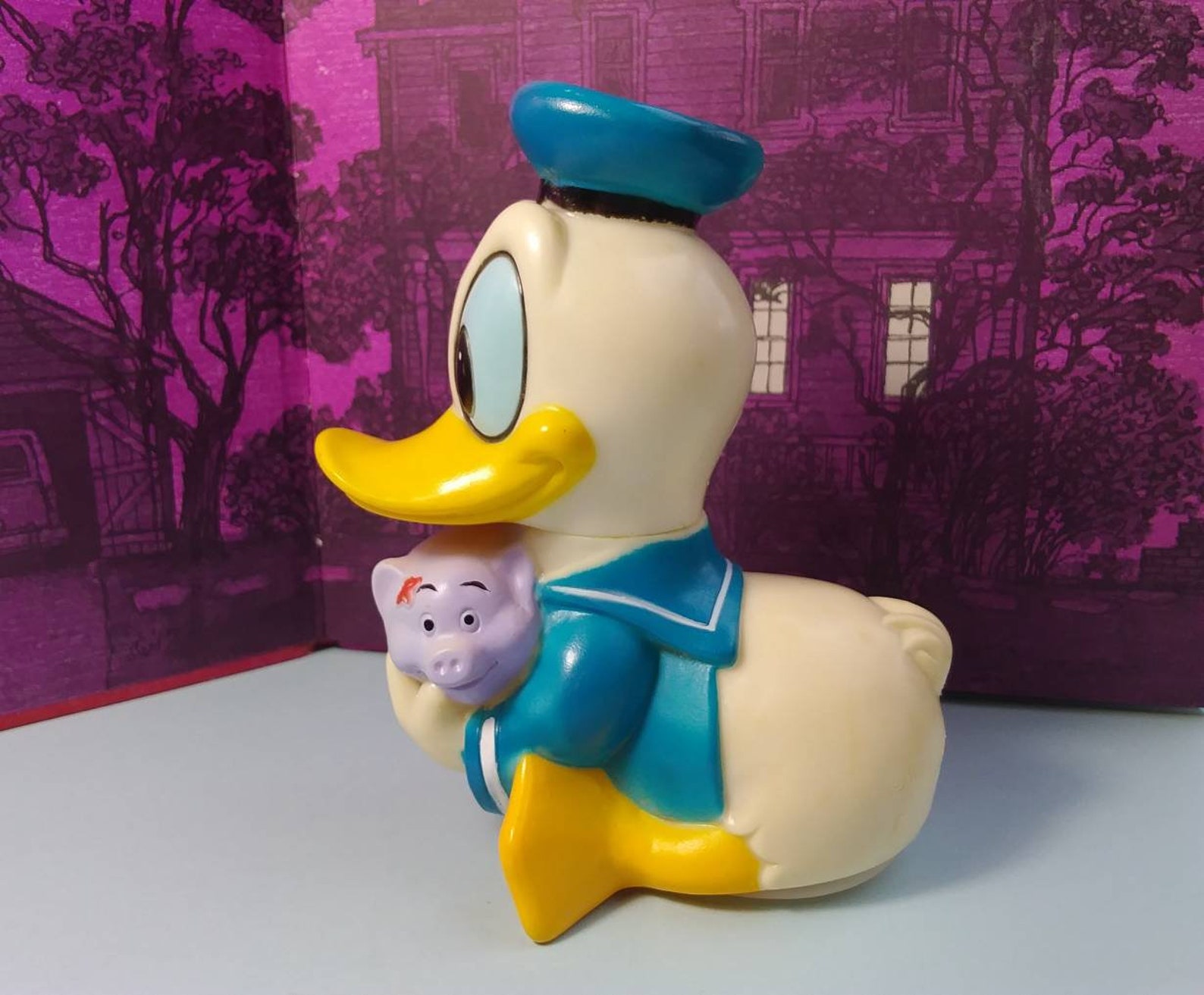 Vintage Donald Duck Piggy Bank With Plug - Etsy