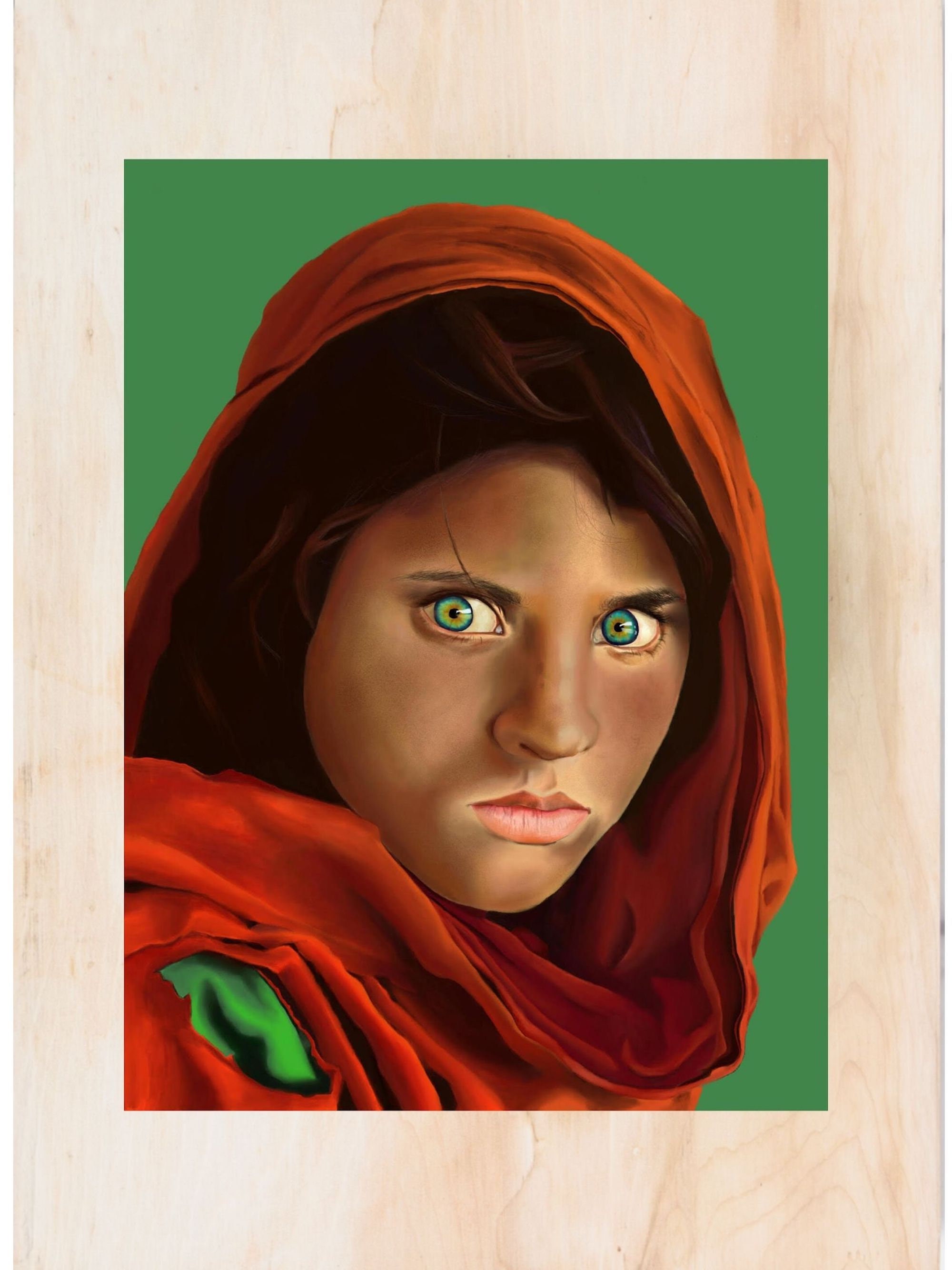 DIGITAL DOWNLOAD Drawing of afghan Girl, Digital Art, Digital Artwork ...