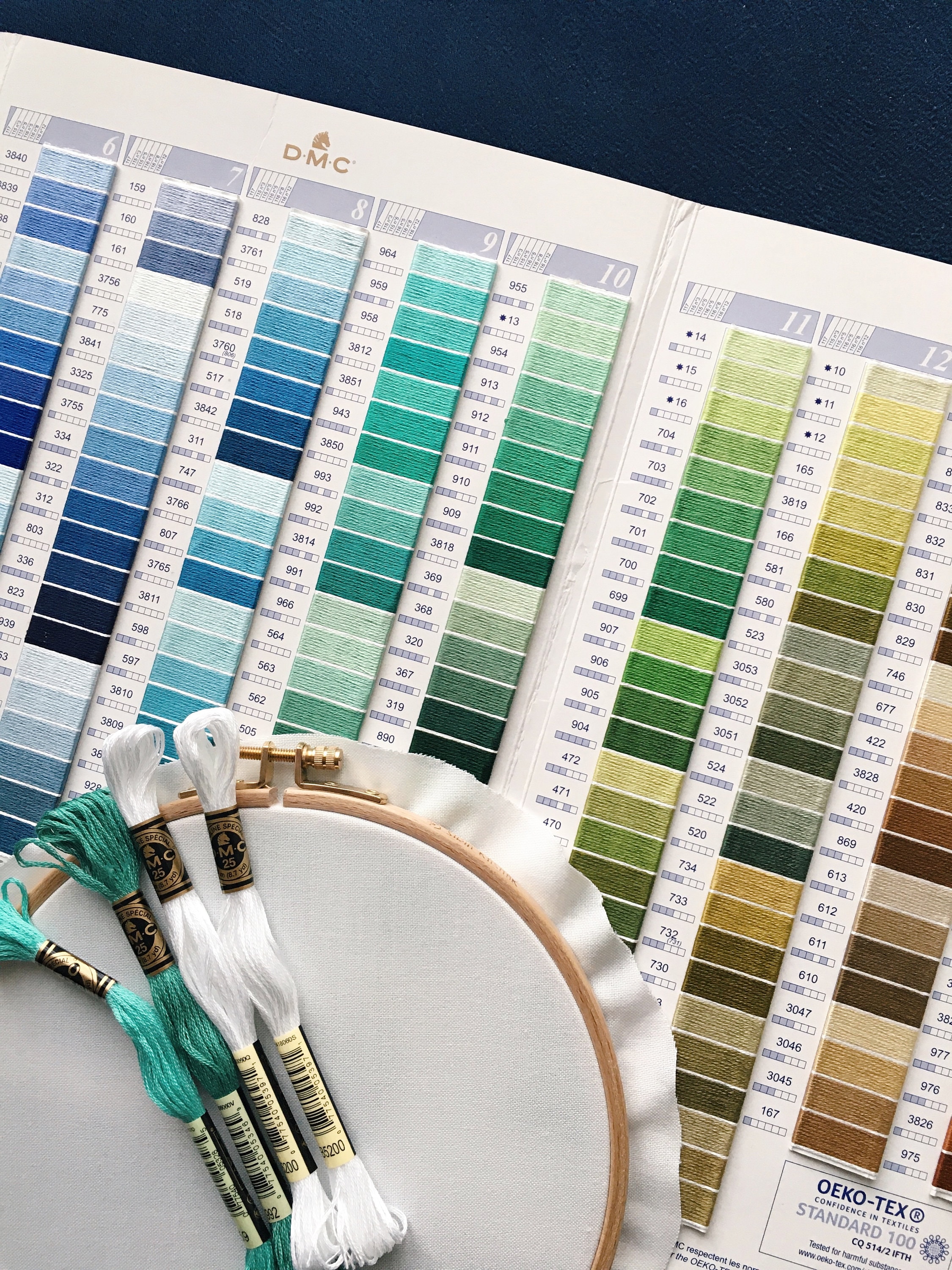 DMC Needlework Threads Color Card With Real Thread/floss - Etsy UK