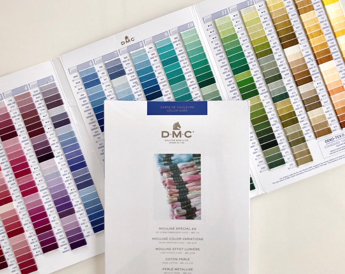 DMC Needlework Threads Color Card With Real Thread/floss - Etsy