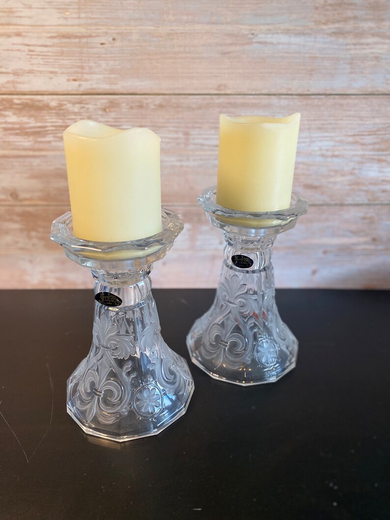 Vintage 3 Way Glass Vase Pair - Etsy