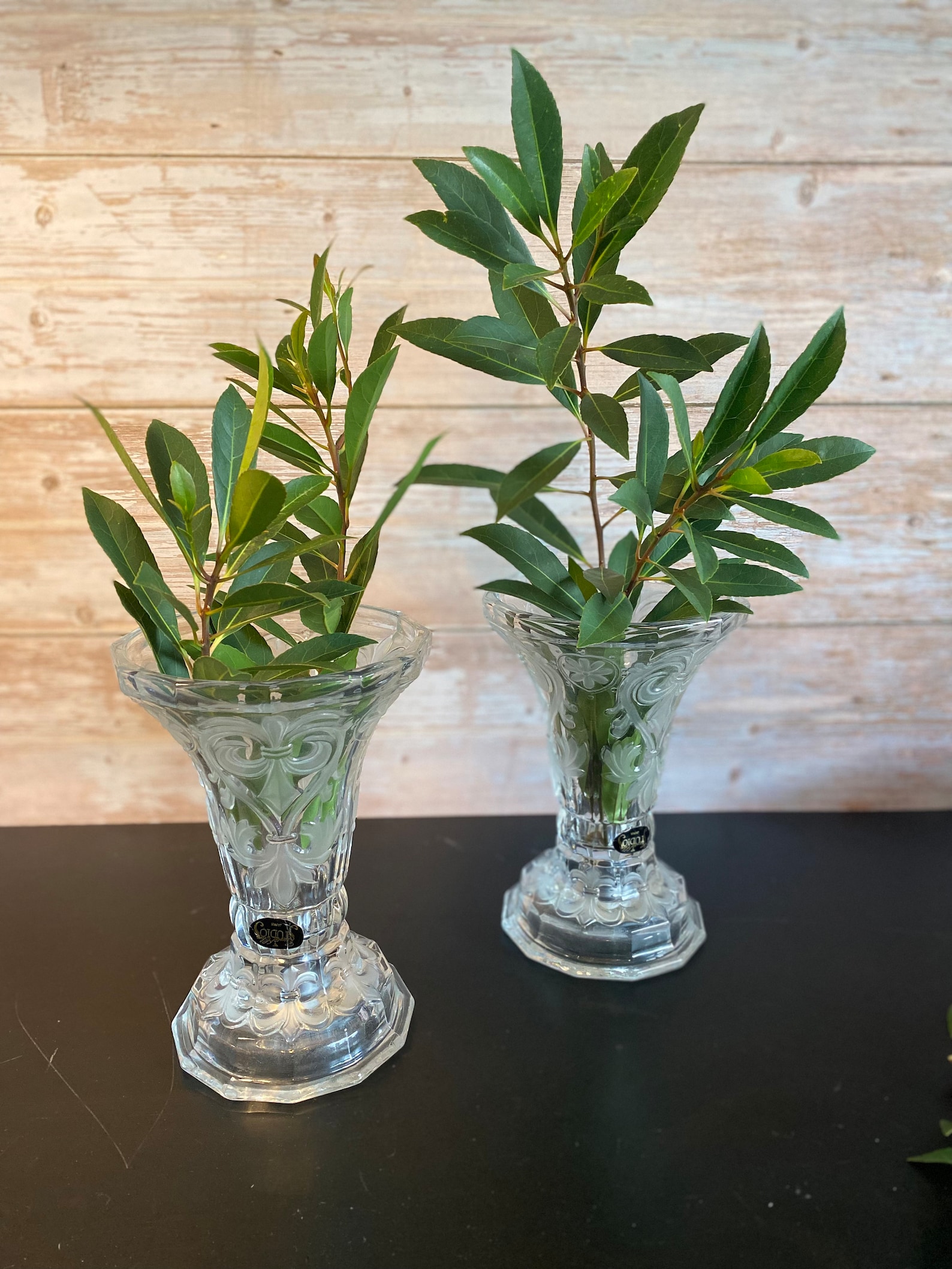 Vintage 3 Way Glass Vase Pair - Etsy