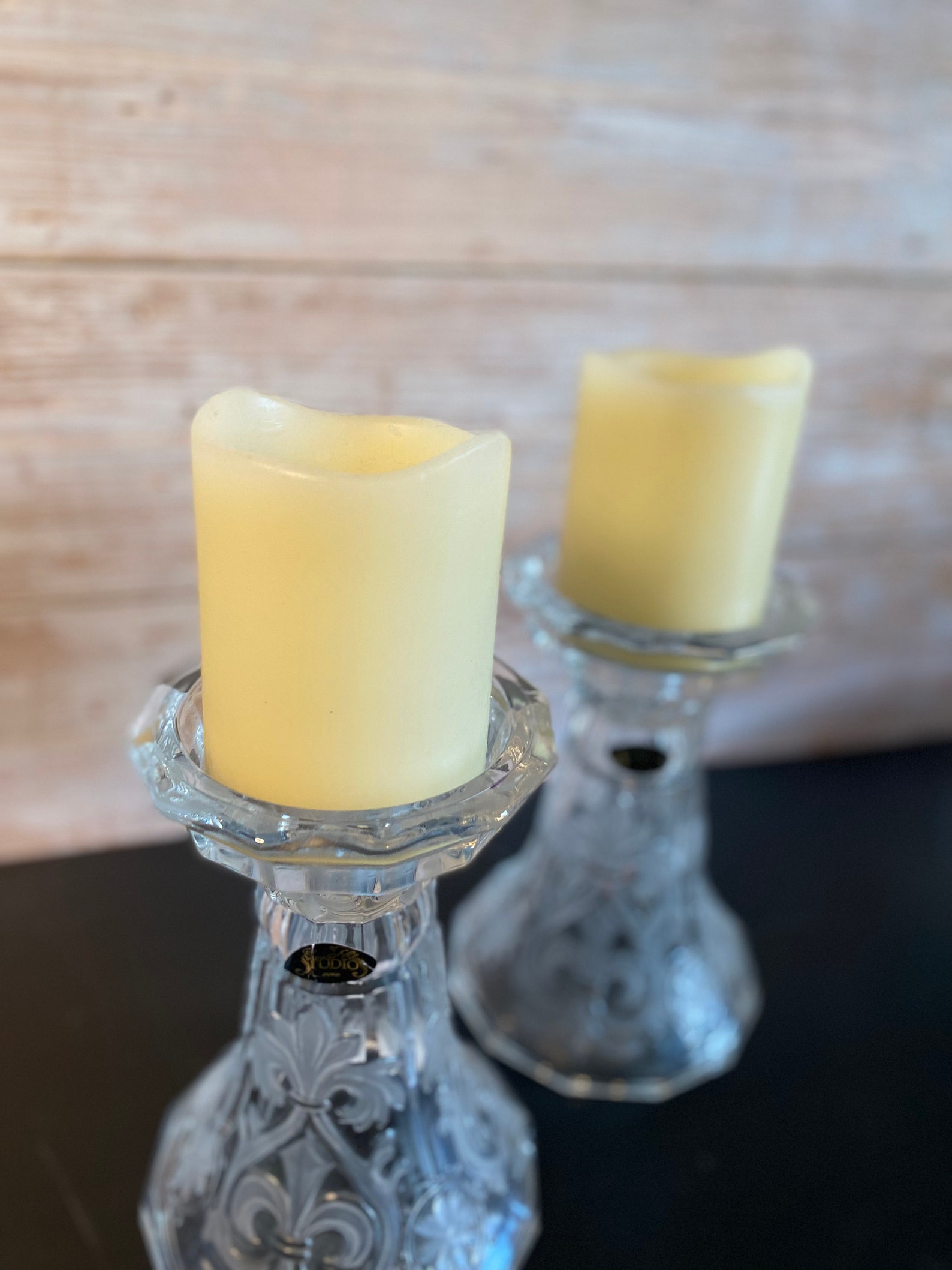 Vintage 3 Way Glass Vase Pair - Etsy