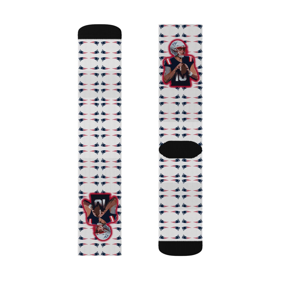 New England Patriots Drake Maye NFL Sublimation Socks | Football Team ...