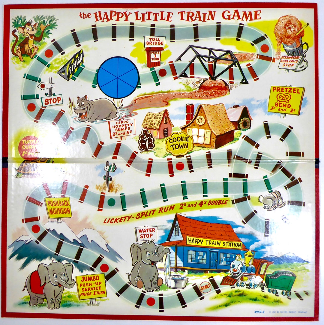Vintage Happy Little Train Game by Milton Bradley Company, Circa 1957 ...