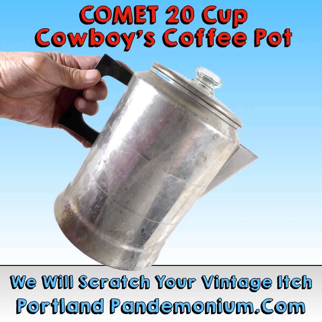 20 Cup COMET Cowboy Camp Coffee Percolator, Aluminum With Bakelite ...
