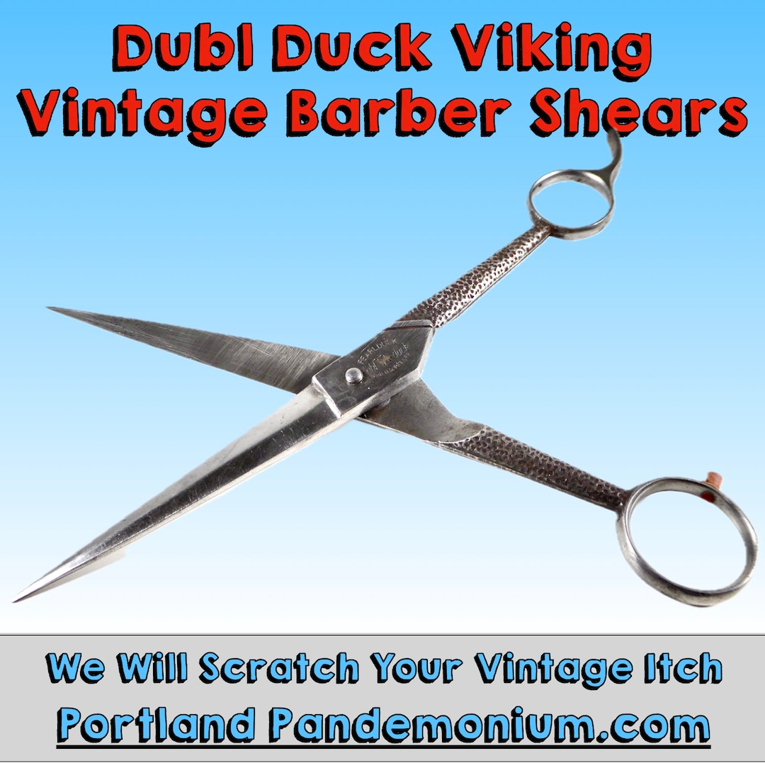 Pearl Duck dubl Duck Viking Barber Scissors Circa 1960's, Right Hand 7 ...