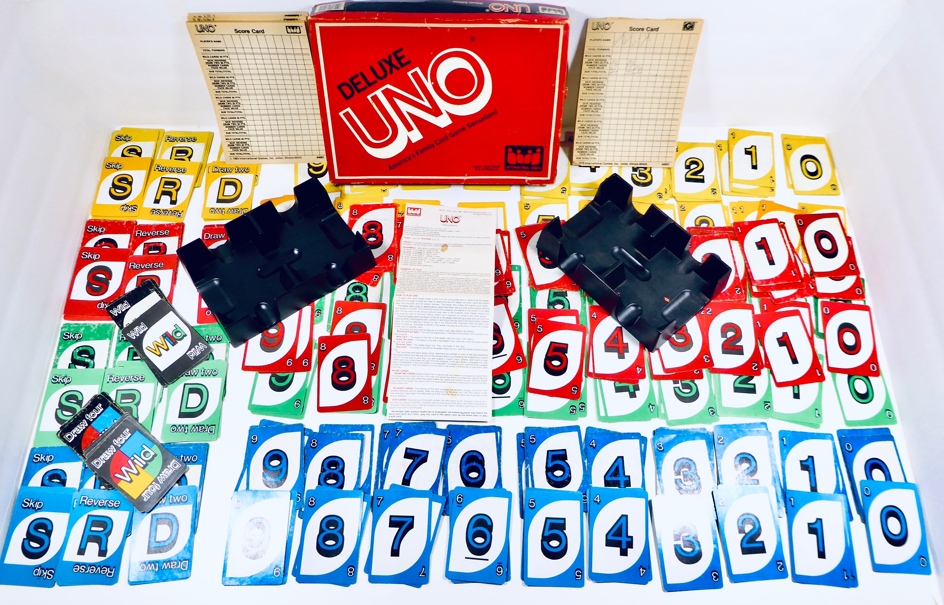 Vintage Deluxe UNO Game Model 3001 Circa 1986 Double Decks - Etsy