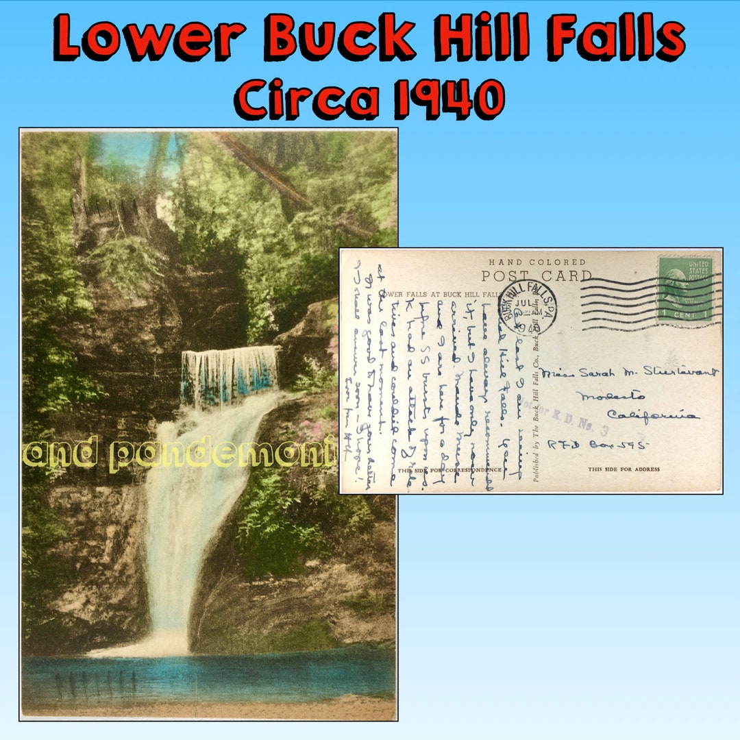 Lower Buck Hill Falls Vintage Photo Tint Postcard, Posted July 1940 ...