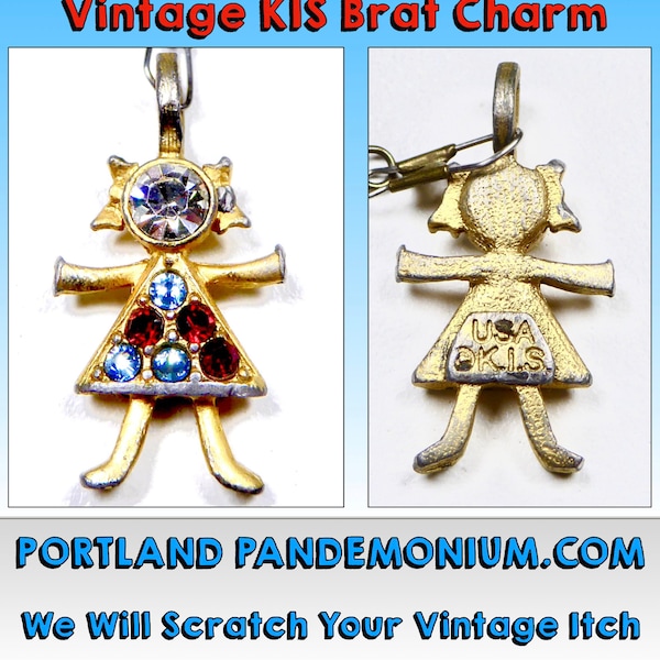 Gold Birthstone Brat Charm - Etsy