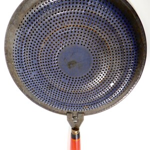 Vintage Perforated Steel Heat and Flame Diffuser, 8.5 Diameter, Red ...