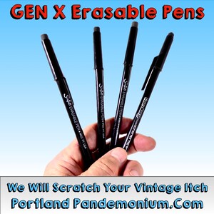 Vintage Erasable Pens! Scripto and Papermate (erasermate), Black Stick ...