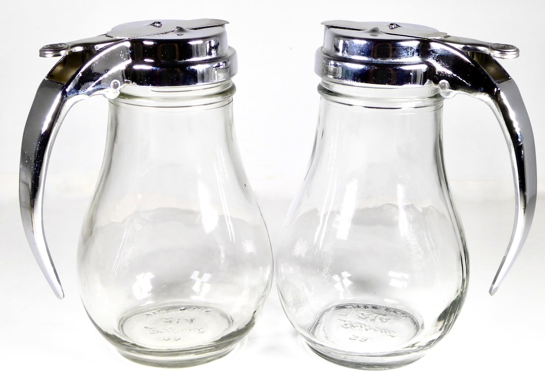 Pair of Vintage Jumbo Dripcut Syrup Dispensers From a World Famous ...