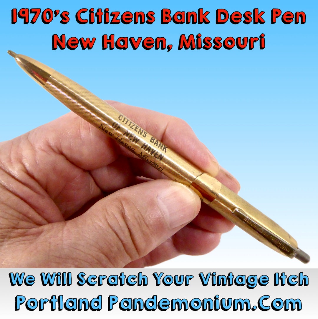 1970's Citizens Bank of New Haven Missouri Counter or Desk Pen ...