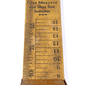 Vintage Dr Scholls Foot Measure and Shoe Size Indicator Tool, Oak ...