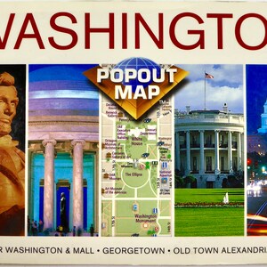 Washington D C Pop-out Map Pocket Size, Circa 2003, Includes Details of ...