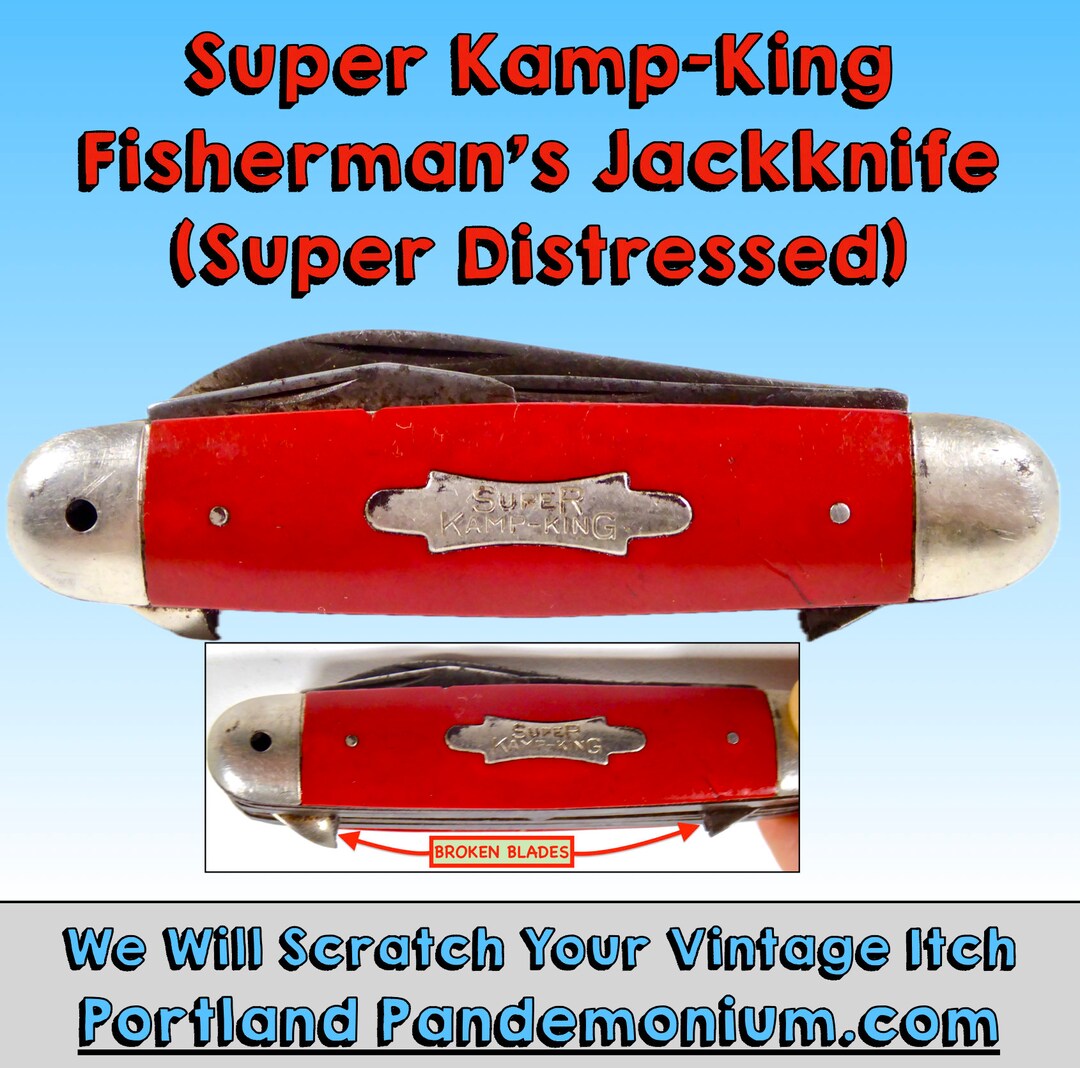 DISTRESSED Super Kamp-king six Blade Fisherman's Jackknife, Missing ...