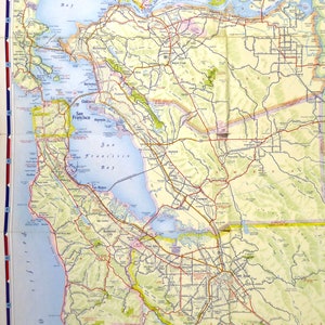 Vintage 1962 San Francisco Peninsula (central Section) Street and ...