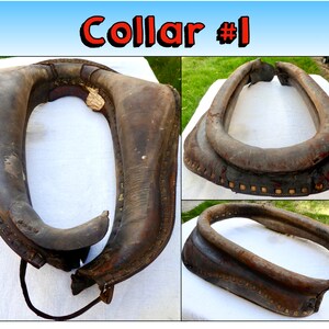 Antique Draft Horse Collars, Circa 1910, Fancy Stitched Leather Lined ...