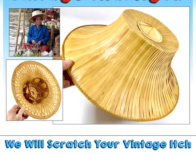 Vintage Thai Ngob, Palm Straw Field-worker's Protection, Small Size US ...