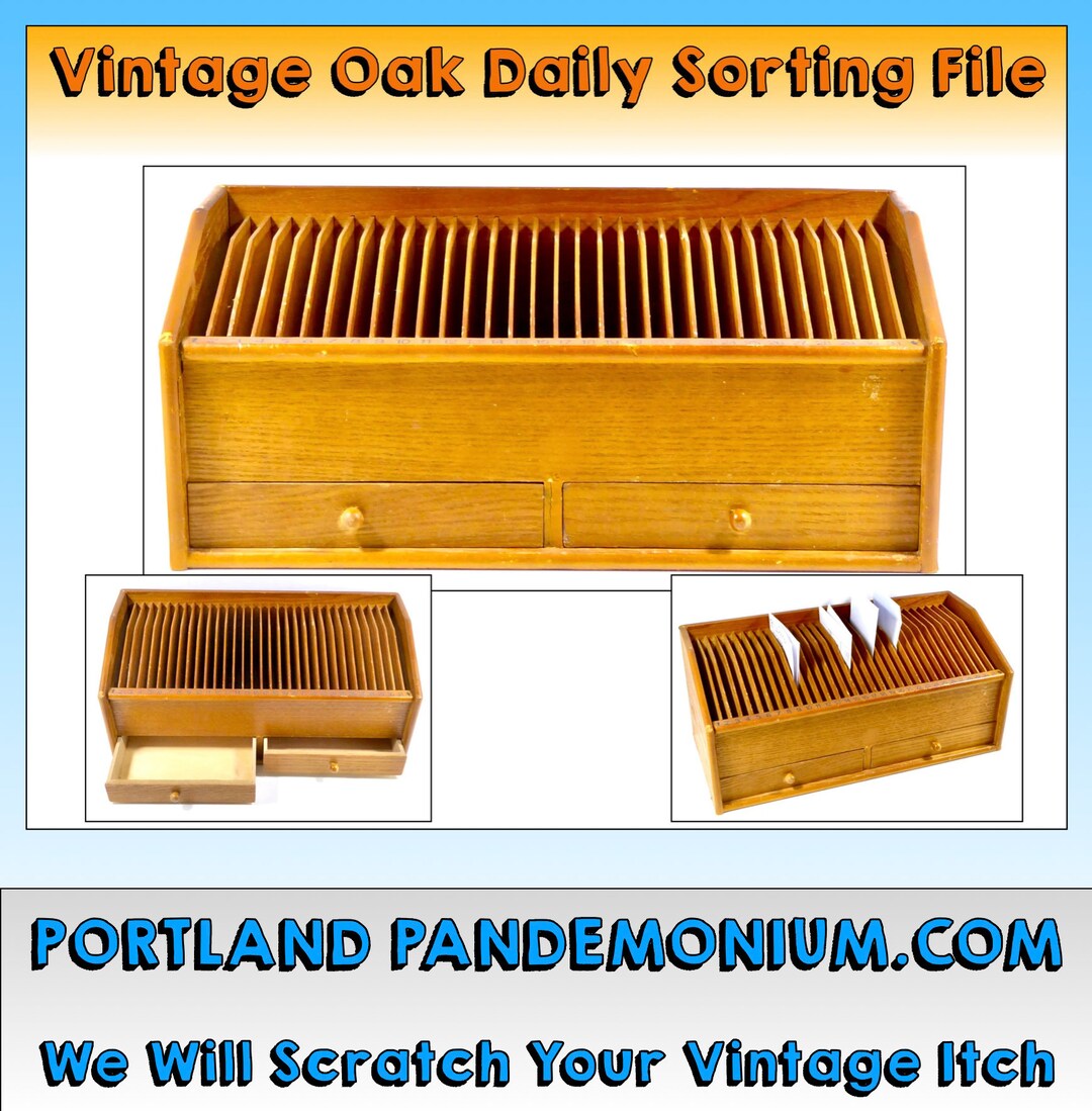 Vintage Daily Vertical Desktop Organizing File, 6.5 X 1/2 Slots ...