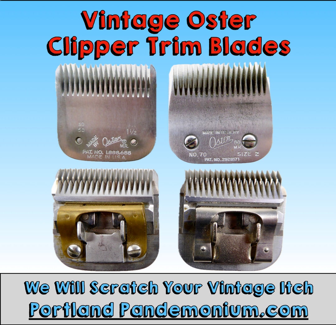Vintage OSTER Clipping Blades Circa 1950's: Pair of Two Clippers Sets ...