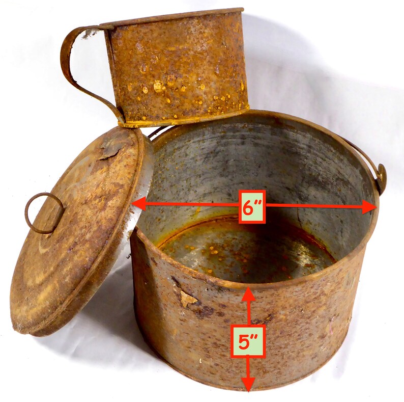 Vintage Rusty Relic Hobo Camp Cook Kit Two Quart Pot and Big - Etsy