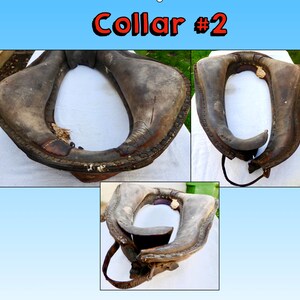 Antique Draft Horse Collars, Circa 1910, Fancy Stitched Leather Lined ...
