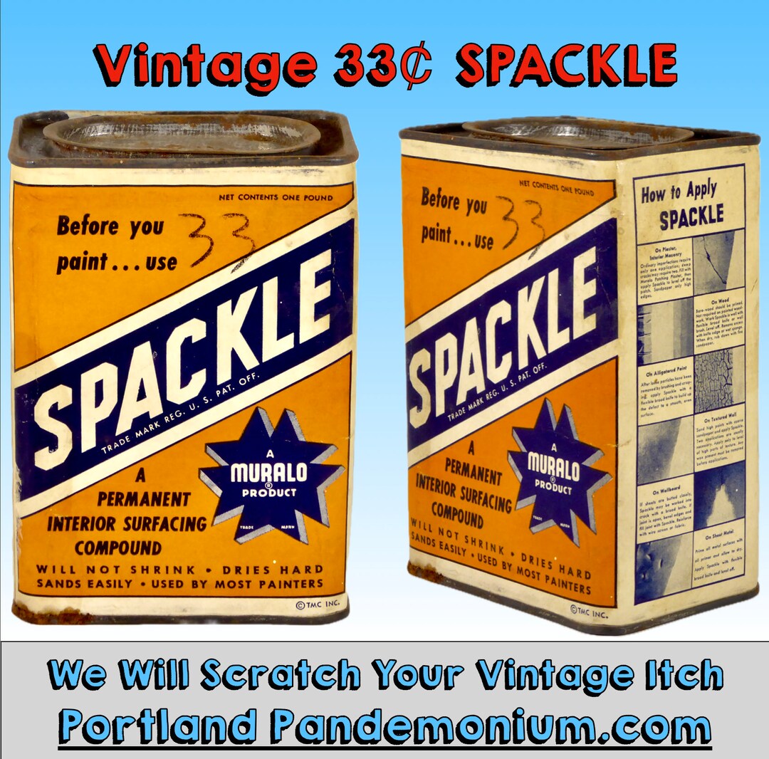 Classic 1950's One Pound Tub of Spackle, Muralo Products, Staten Island ...