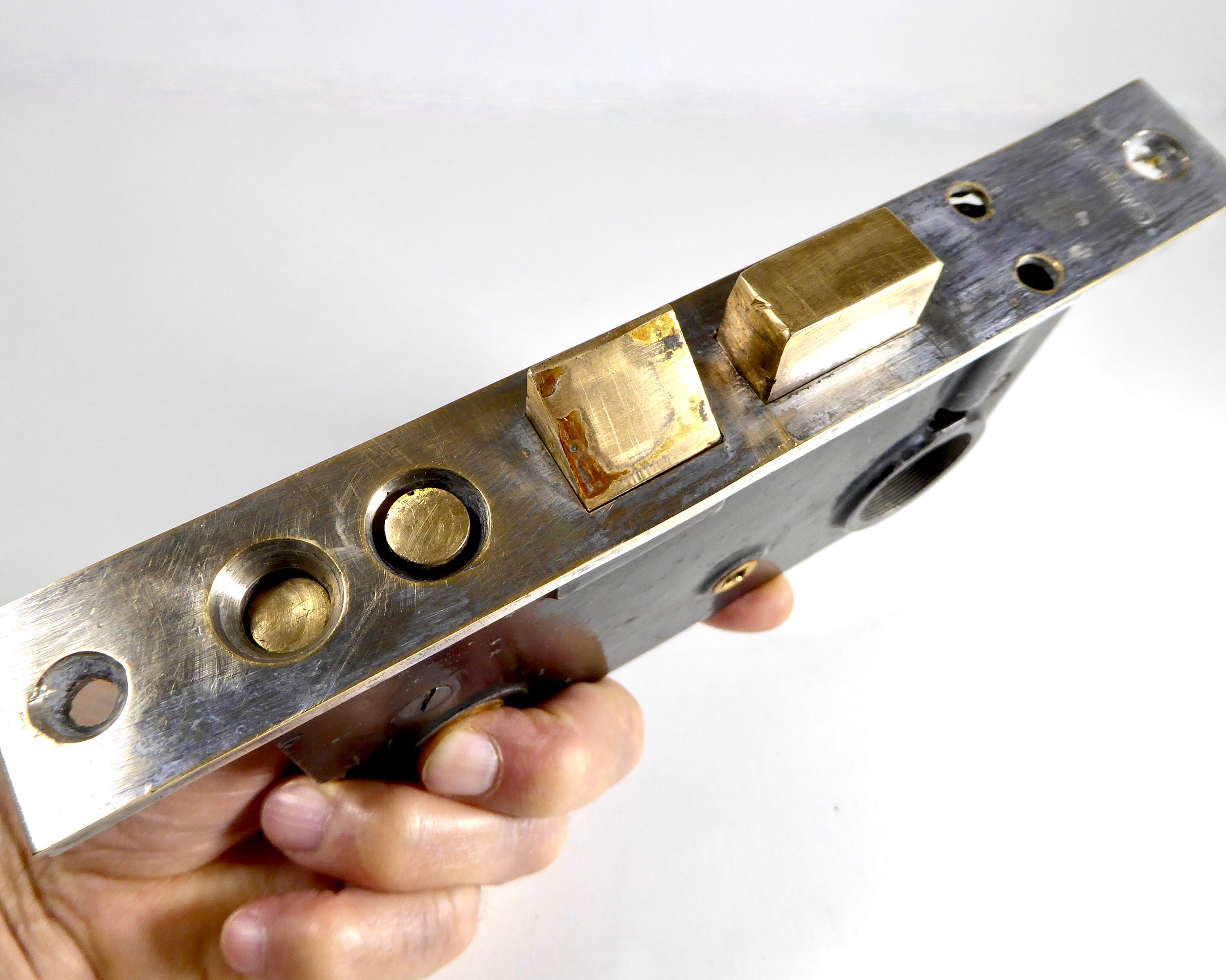 Vintage Barrows Exterior Mortise Lock With Polished Brass | Etsy