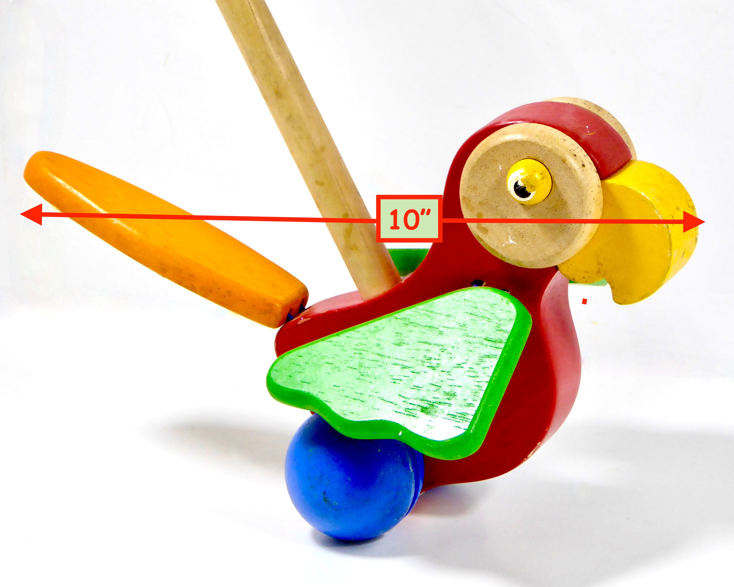 Vintage Ryan's Room small World Toys Wooden Push Dodo | Etsy