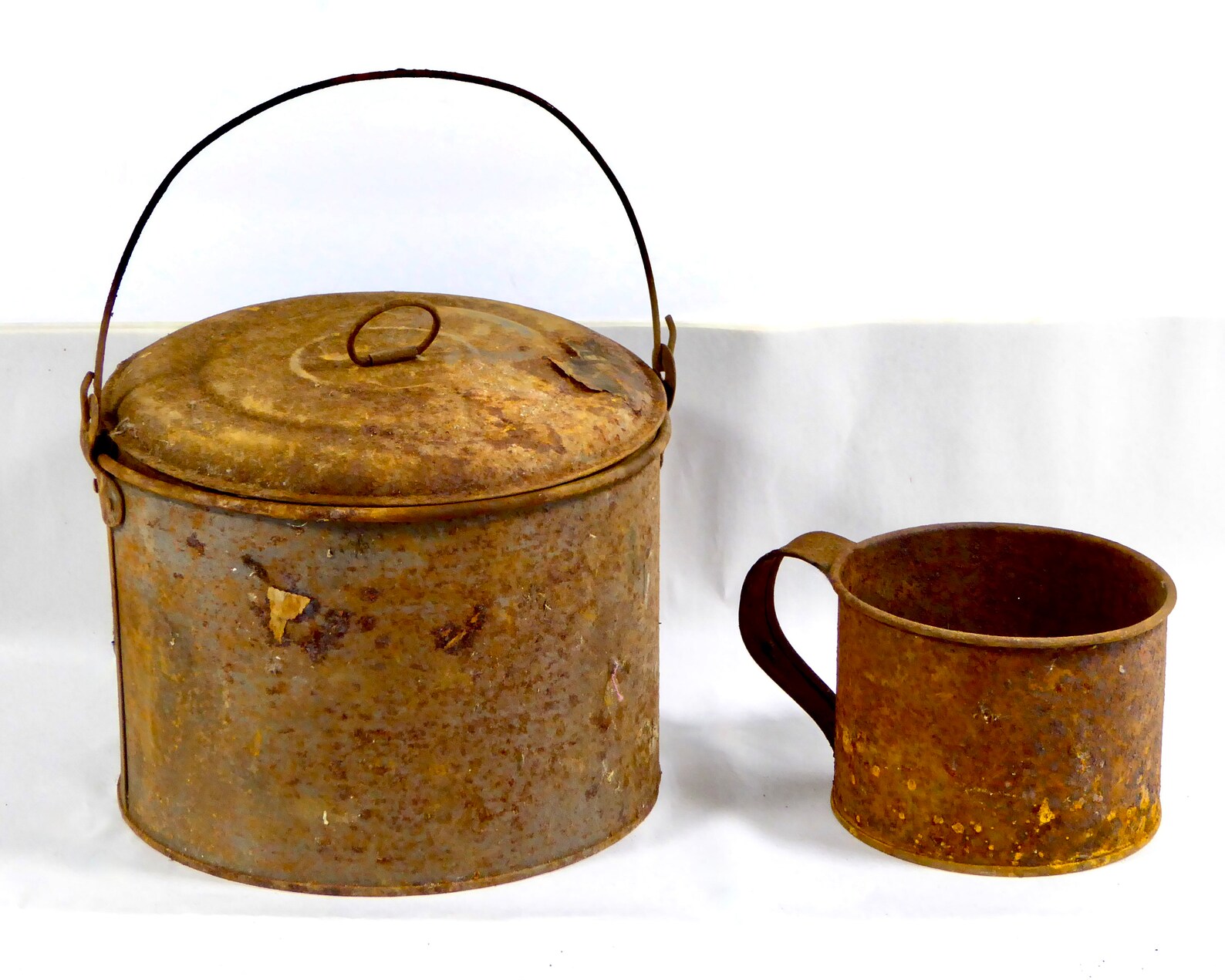 Vintage Rusty Relic Hobo Camp Cook Kit Two Quart Pot and Big - Etsy