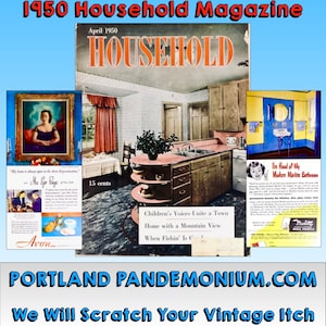 Vintage Household Magazine April 1950, Dawn of Mid-century Modern Homes ...