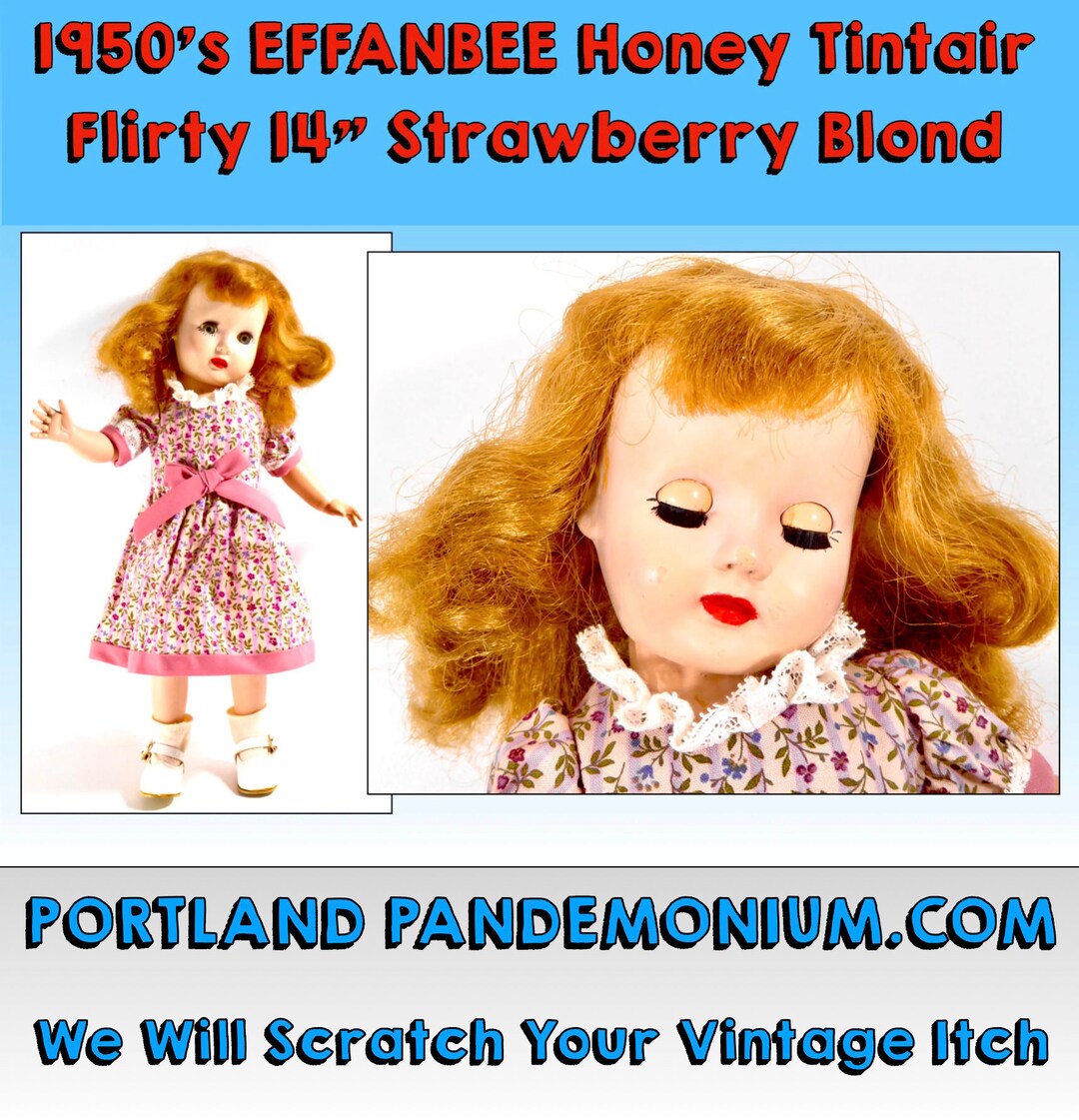 Vintage EFFANBEE 14 Tintiair Honey Doll, Sleepy-eyes, True Lashes ...