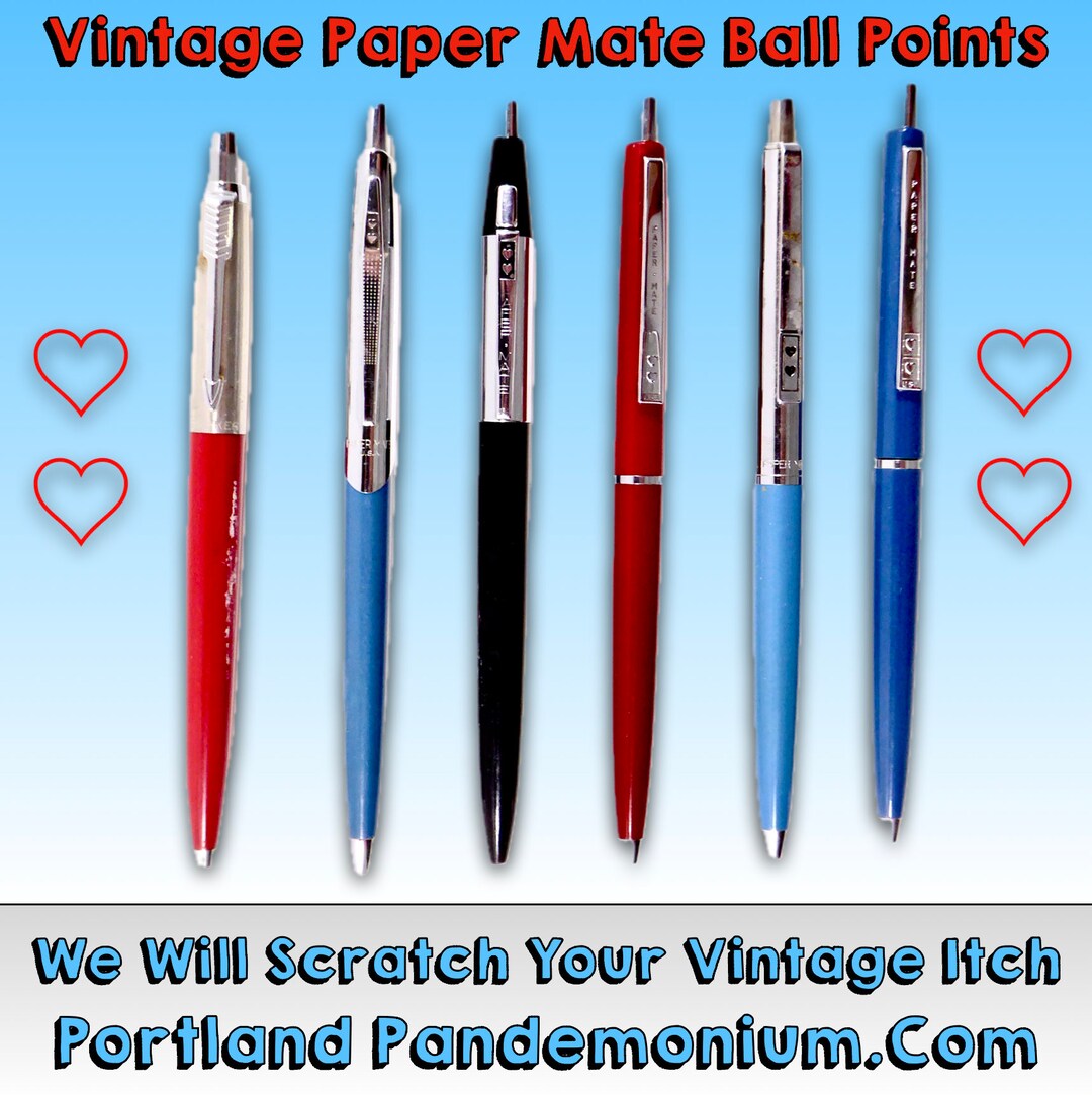 Classic Paper Mate Retractable Ball Point Pens, Non-disposable Pocket ...
