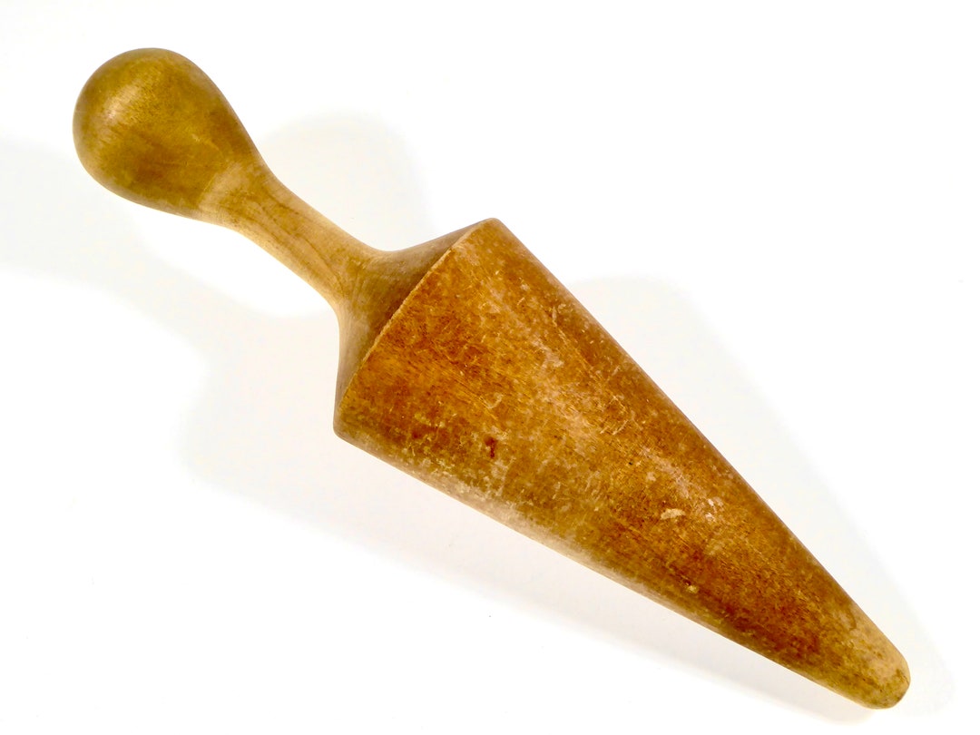 Vintage Tapered Masher or Muddler for Chinois, 11" Long Solid Oak, No ...