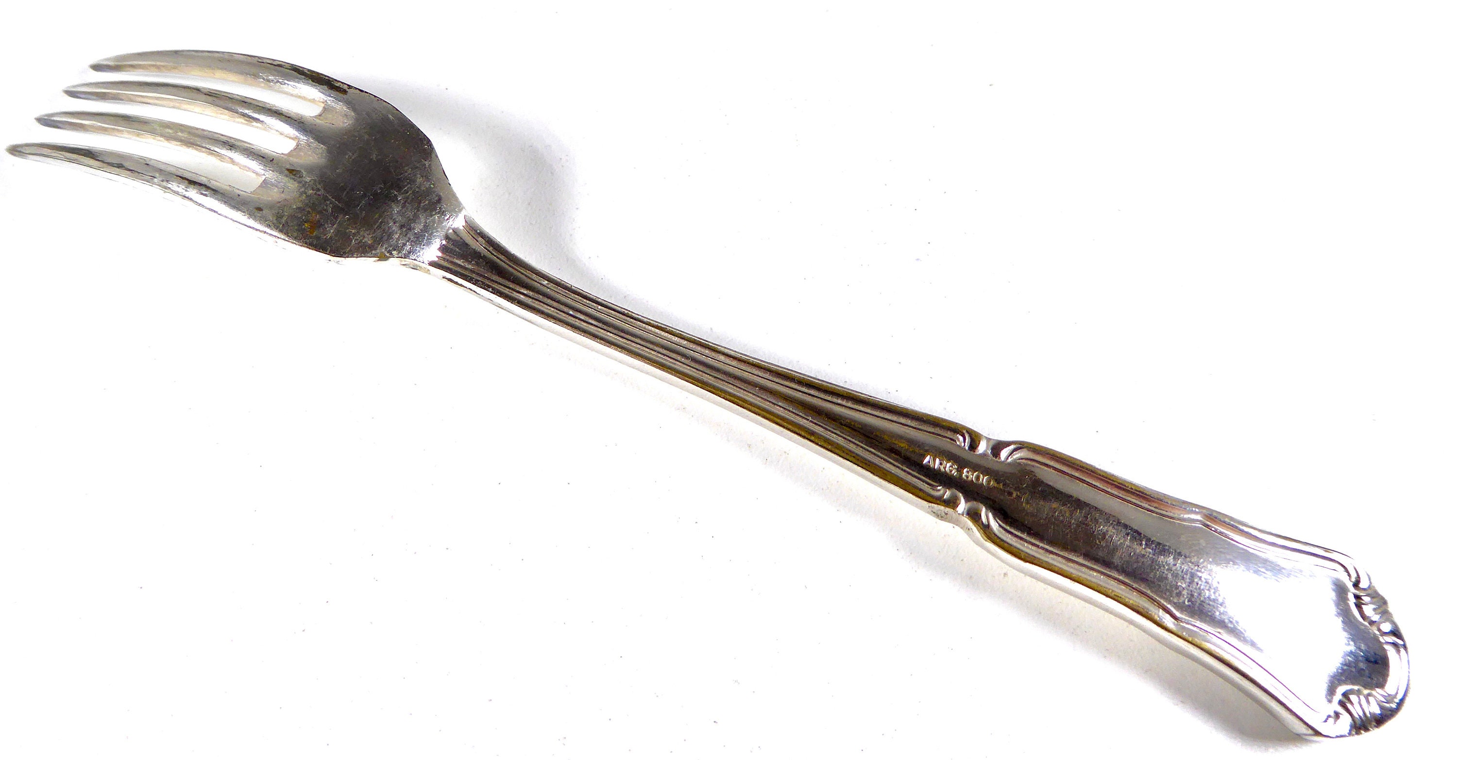 Vintage Italian Table Fork Georgian Style Marked ARG 800 | Etsy
