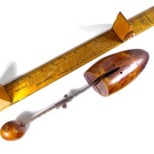 Vintage Dr Scholls Foot Measure and Shoe Size Indicator Tool, Oak ...