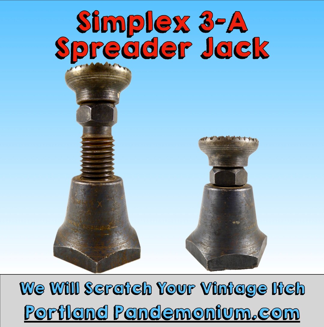 Simplex 3-A Spreader Jack Circa 1950's Ductile Iron Screw - Etsy