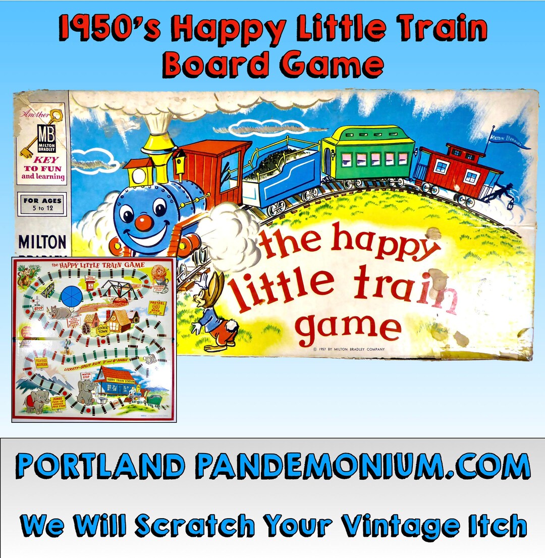 Vintage Happy Little Train Game by Milton Bradley Company, Circa 1957 ...