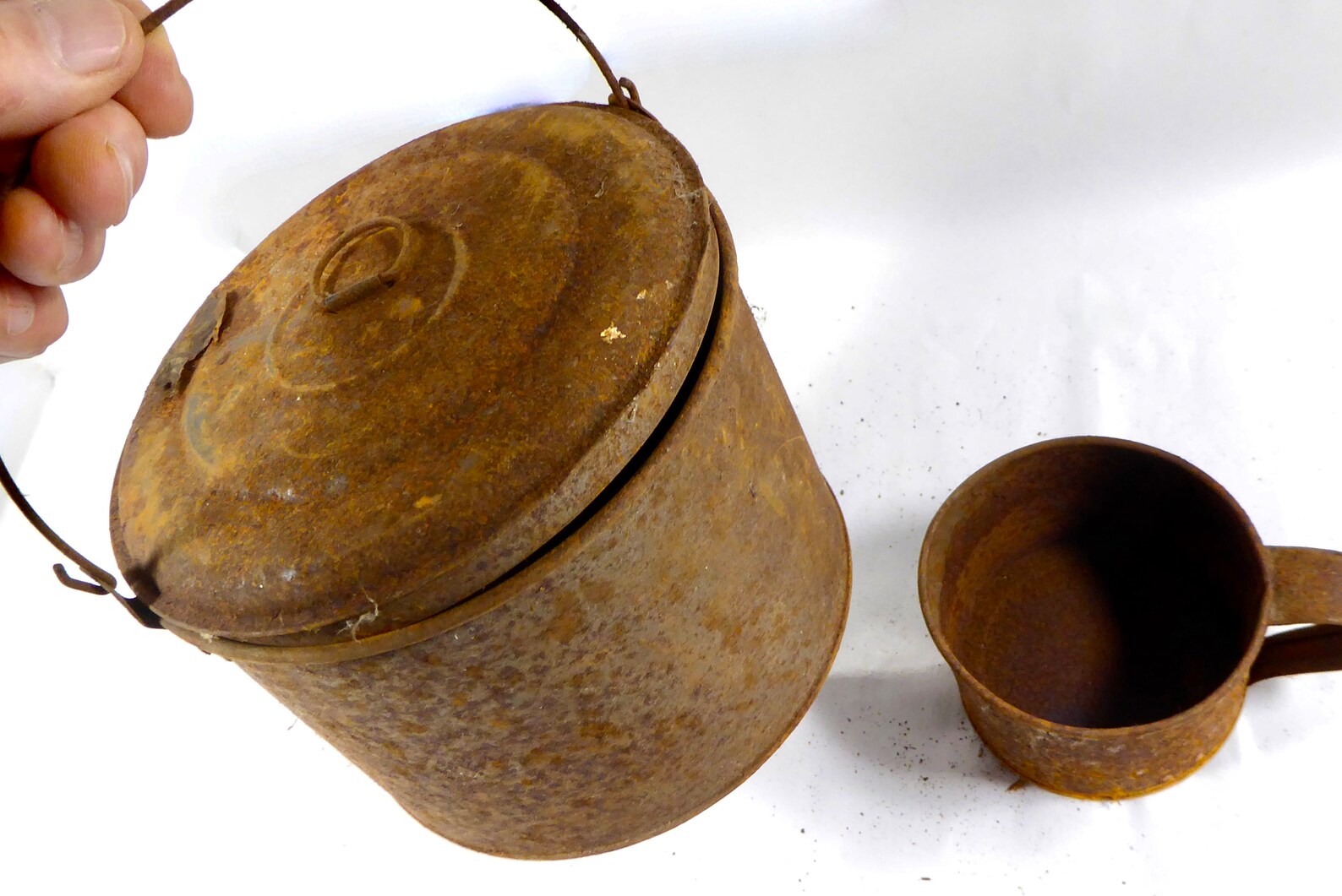 Vintage Rusty Relic Hobo Camp Cook Kit Two Quart Pot and Big - Etsy